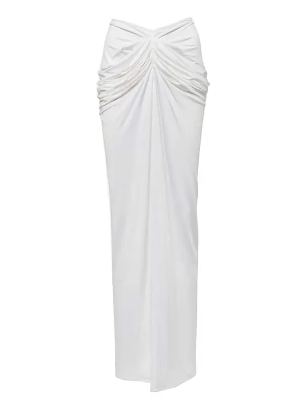 Magda Butrym Draped Maxi Skirt - White