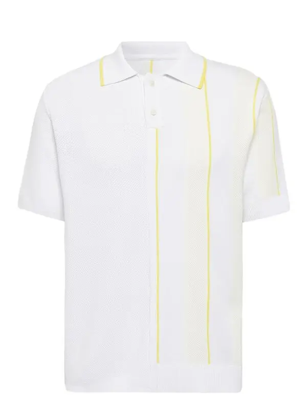Jacquemus Le Polo Jeugo Striped Polo Shirt - White