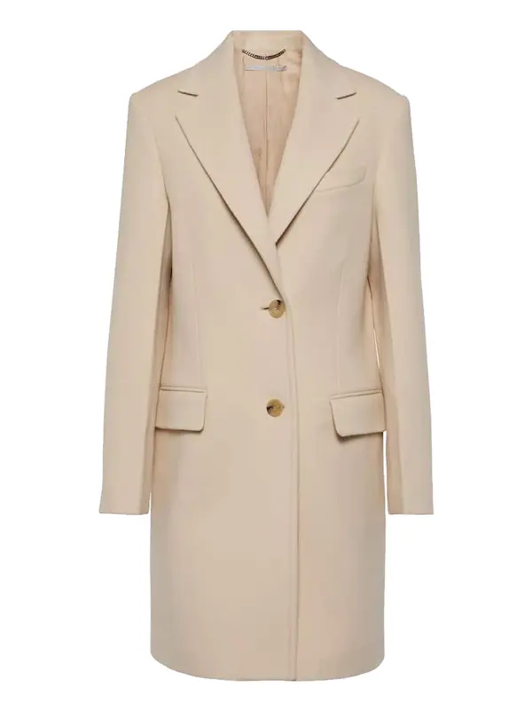 Stella McCartney Wool Tailored Coat - Beige