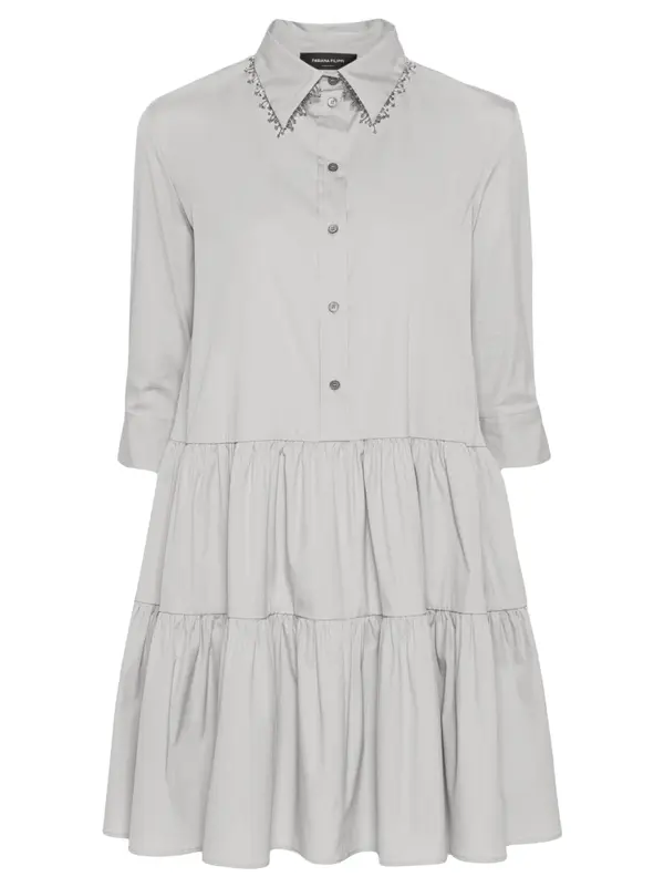 Fabiana Filippi Flared Shirt Dress - Grey