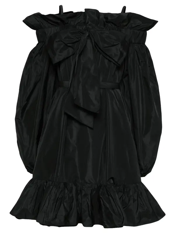 Patou Volume Ruffled Minidress - Black