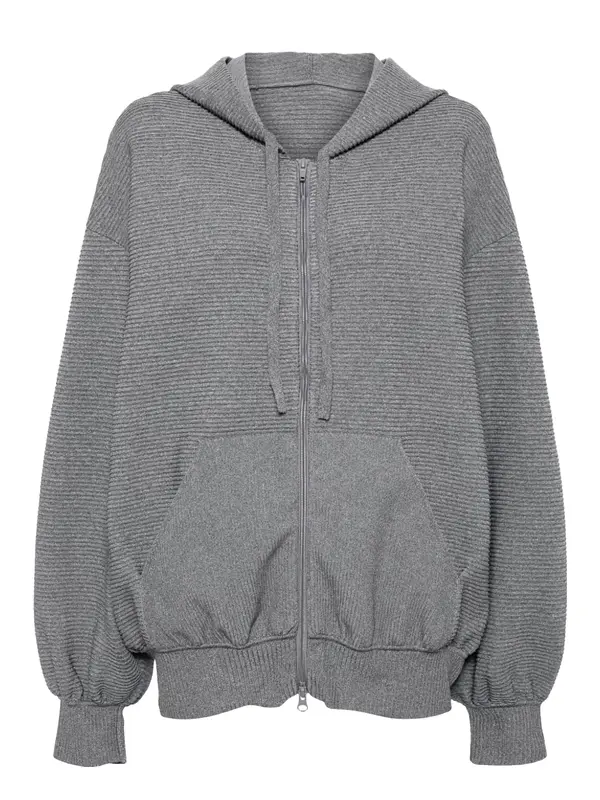 JNBY Knitted Hooded Cardigan - Grey
