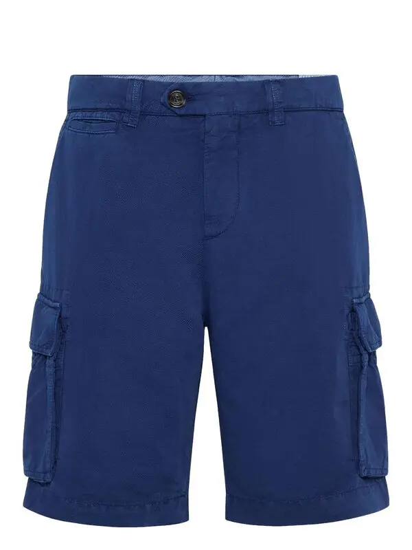 Brunello Cucinelli Mid-rise Cargo Shorts - Blue