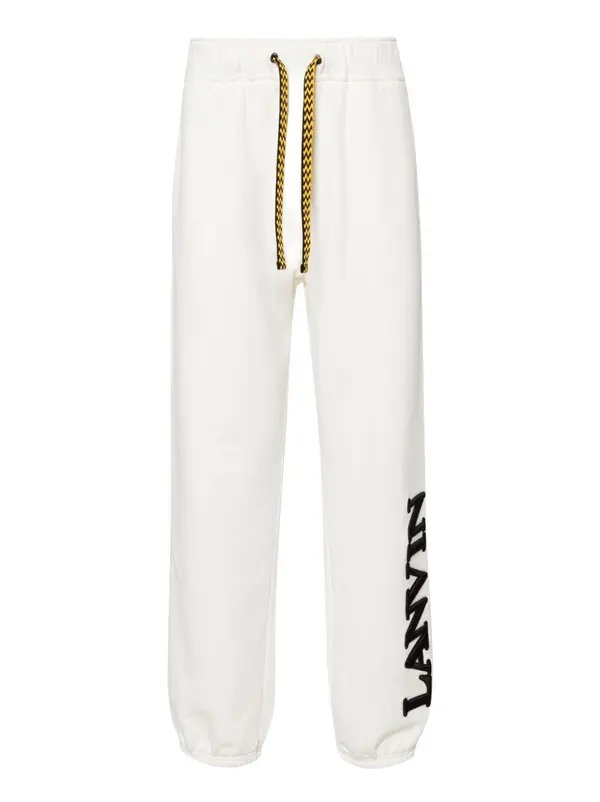 LANVIN X Future Logo-embroidered Track Trousers - White