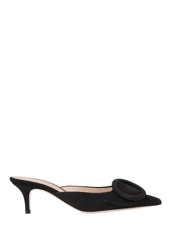 GIANVITO ROSSI Portofino 55mm Suede Mules - Black