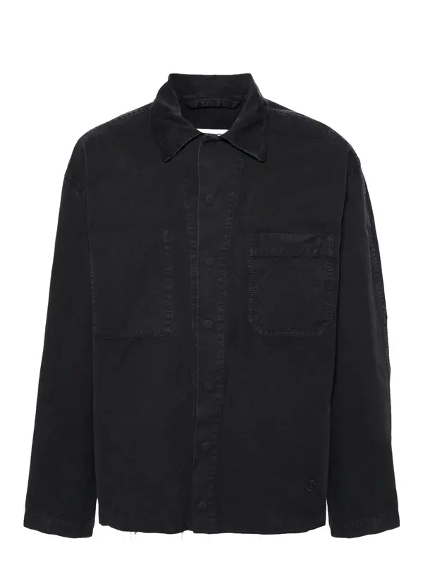 MAISON MARGIELA Raw-hem Shirt Jacket - Blue
