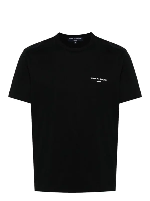 Comme Des Garçons Logo-print Cotton T-shirt - Black