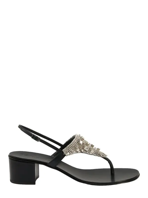 GIUSEPPE ZANOTTI Clarett 40mm Crystal-embellished Sandals - Black