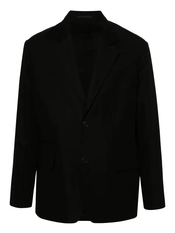 LANVIN Notched-lapels Single-breasted Blazer - Black