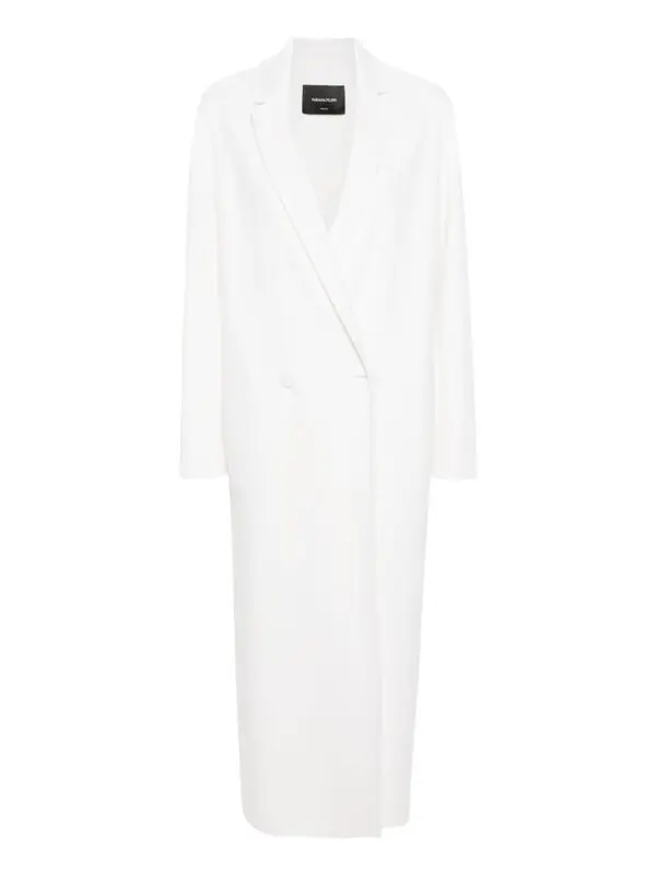 Fabiana Filippi Double-breasted Cashmere Maxi Coat - White
