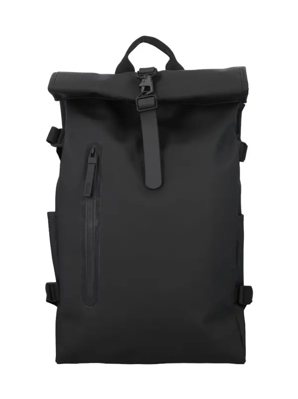 Rains Large Rolltop Backpack - Black