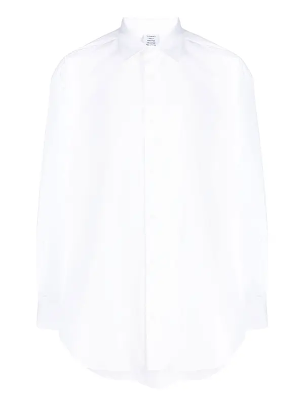 Vetements Logo-print Long-sleeve Shirt - White