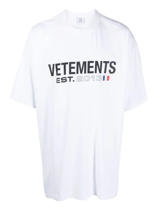 Vetements Logo-print Cotton T-shirt - White