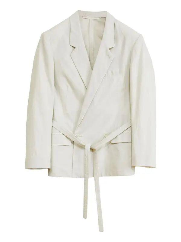 LEMAIRE Double-breasted Belted Blazer - Neutrals