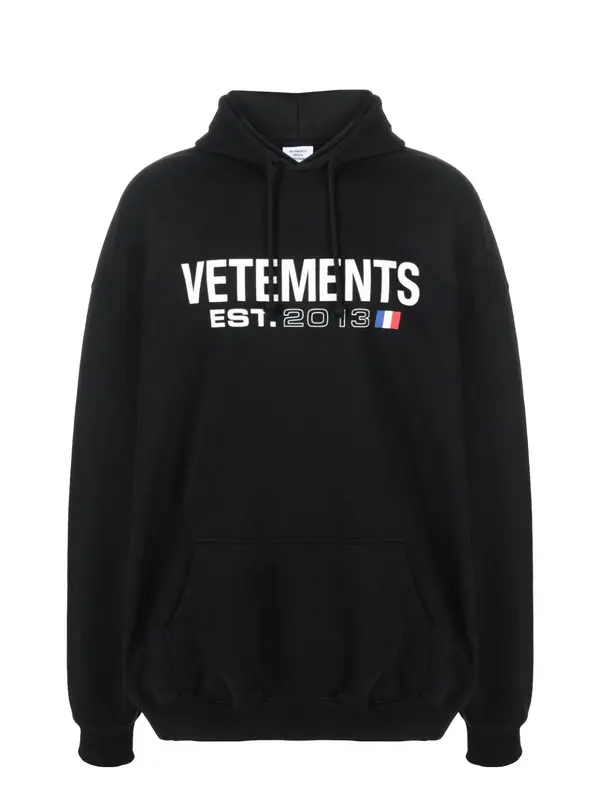 Vetements Logo-print Hoodie - Black