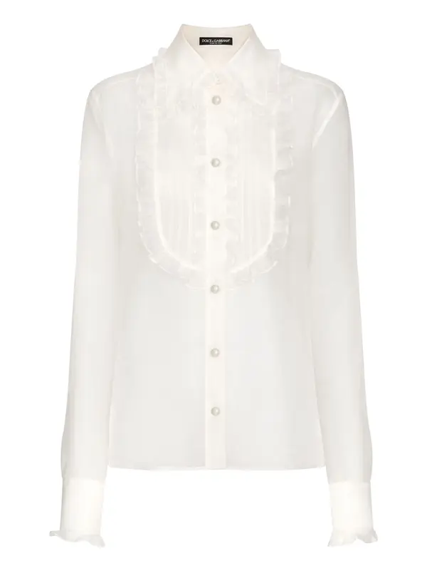 Dolce & Gabbana Ruffled Blouse - White
