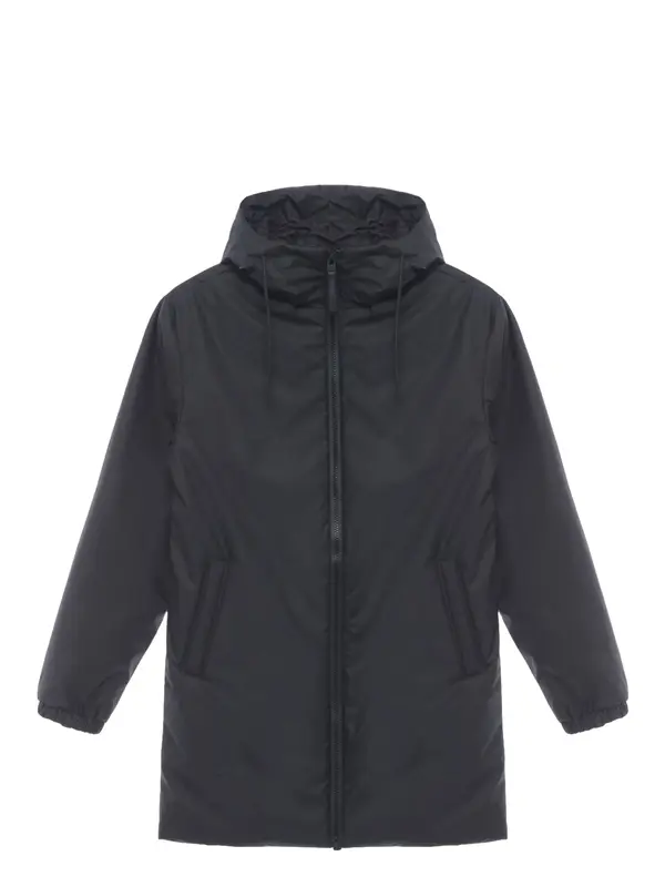 Rains Lohja Long Hooded Jacket - Black
