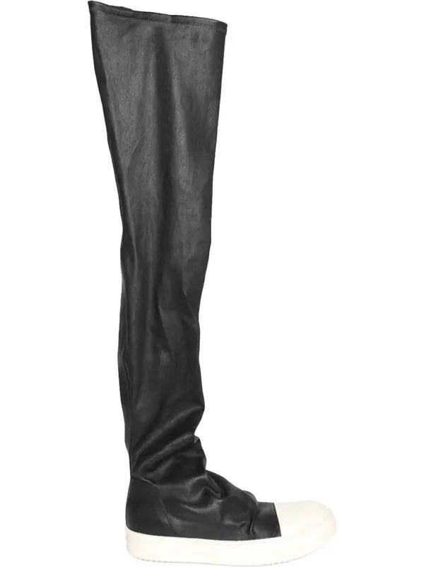 Rick Owens Thigh-high Leather Boots - Black