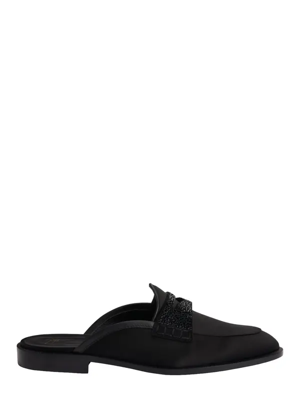 GIUSEPPE ZANOTTI Bizeet Crystal-embellished Loafers - Black