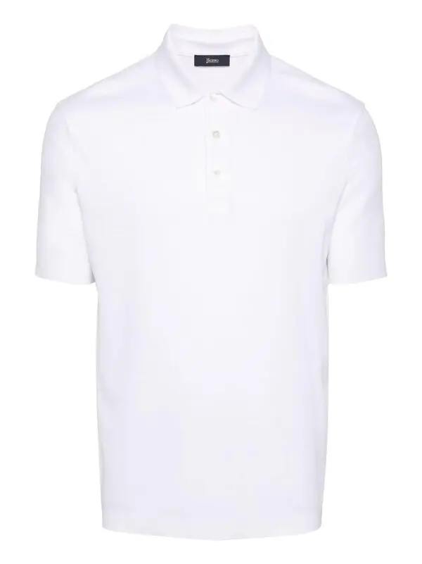 Herno Knitted Cotton Polo Shirt - White
