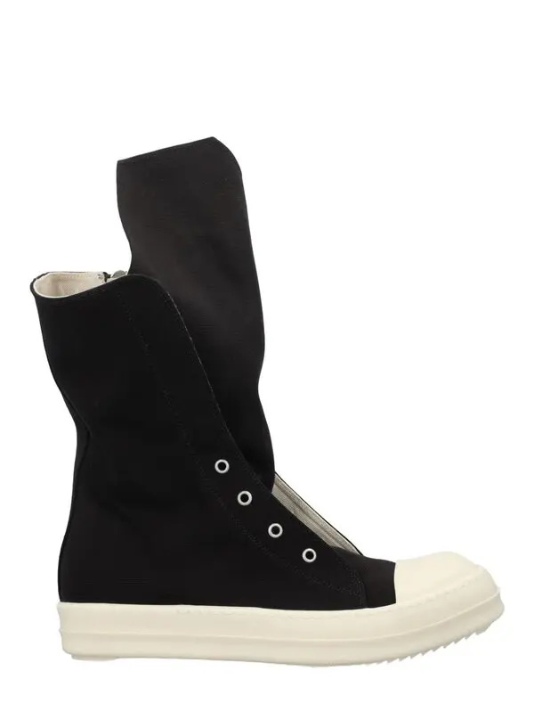 Rick Owens Oversized-tongue High-top Sneakers - Black