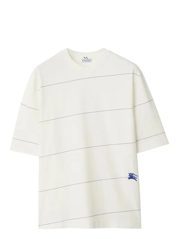 Burberry Striped Cotton T-shirt - White