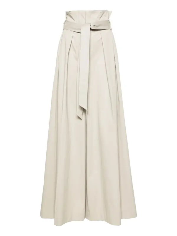 Moschino Belted Wide-leg Trousers - Neutrals