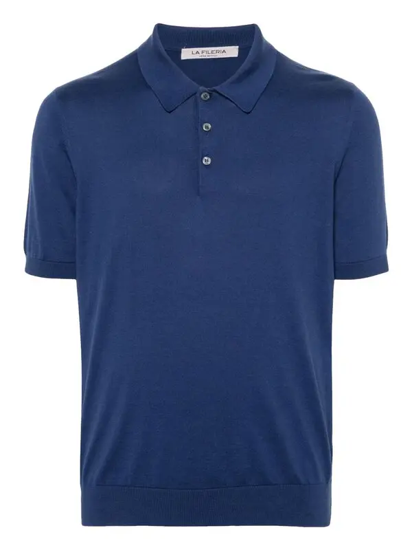 FILERIA Knitted Polo Shirt - Blue