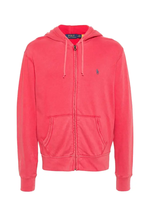 Polo Ralph Lauren Polo-pony-motif Zipped Hoodie - Red