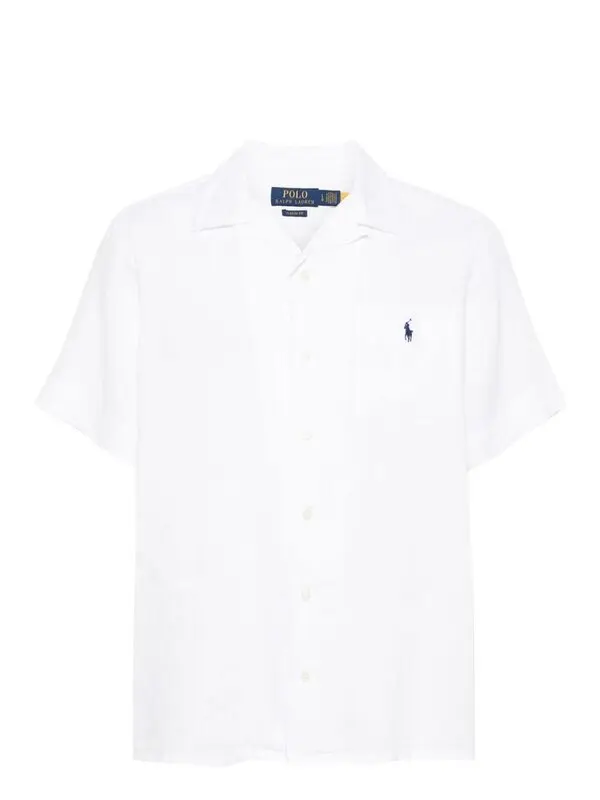 Polo Ralph Lauren Polo-pony-embroidery Linen Shirt - White