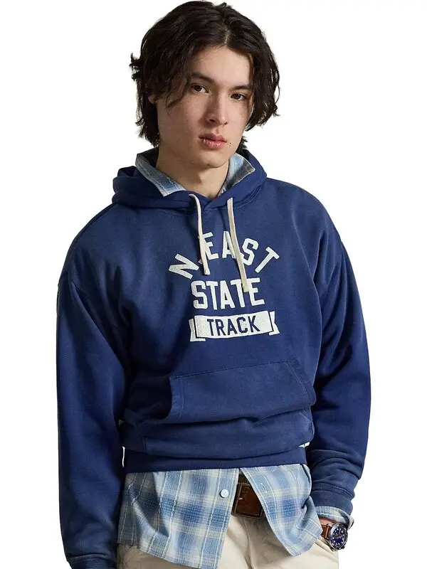 Ralph Lauren Vintage Fit Fleece Graphic Hoodie - Light Navy