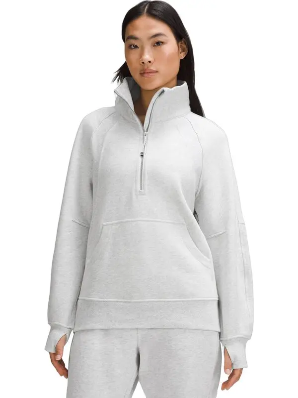 Lululemon Scuba Oversized Funnel-neck Half Zip - Heathered Core Ultra Light Grey