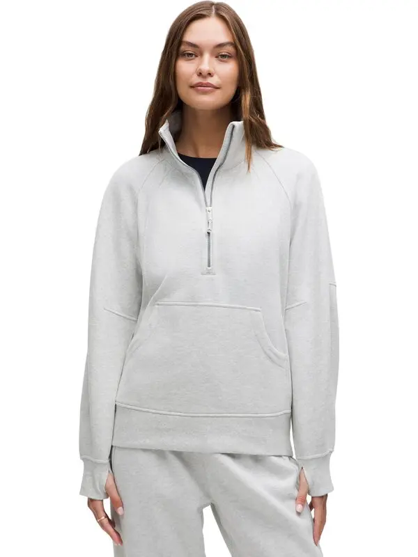 Lululemon Scuba Oversized Funnel-neck Half Zip - Heathered Core Ultra Light Grey