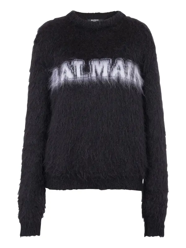 Balmain Logo Pullover - Black