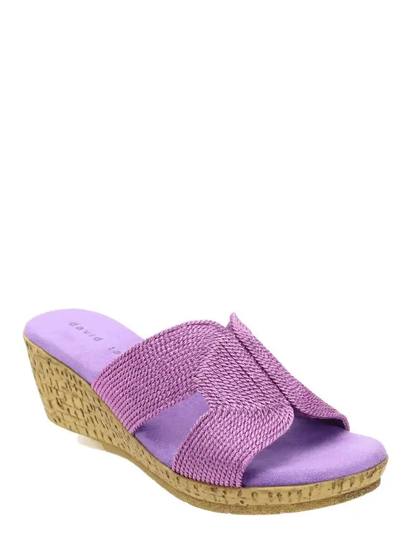 DAVID TATE Vibe Wedge Slide Sandal - Purple