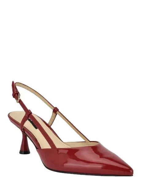 Nine West Rhonda Slingback Pumps - Medium Red Patent