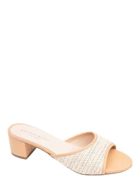 PATRICIA GREEN Sienna Raffia Slide Sandal - Beige
