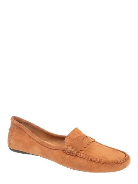 PATRICIA GREEN Janet Scalloped Loafer - Cocnac Suede