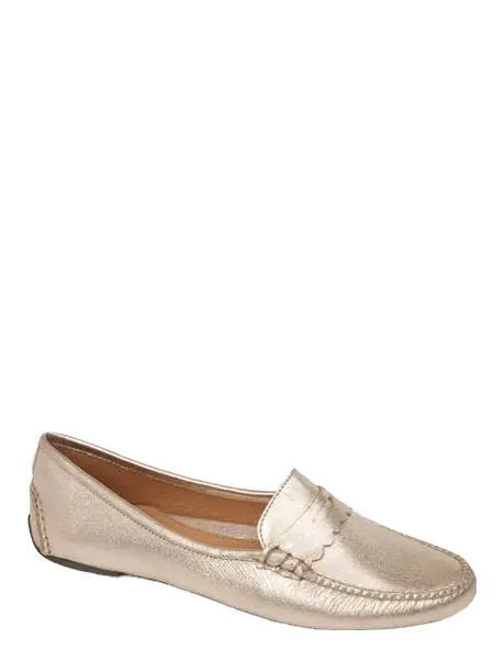 PATRICIA GREEN Janet Scalloped Loafer - Gold