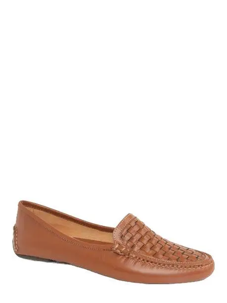 PATRICIA GREEN Kelly Woven Driving Loafer - Cognac