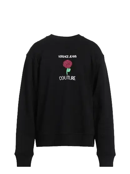Versace Sweatshirt In Cotton And Elastane - Black