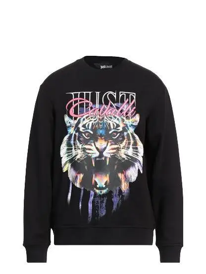 Just Cavalli Cotton Blend Sweatshirt - Black