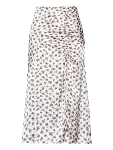 Maje Midi Skirt In Polyester With Floral Print - Pink