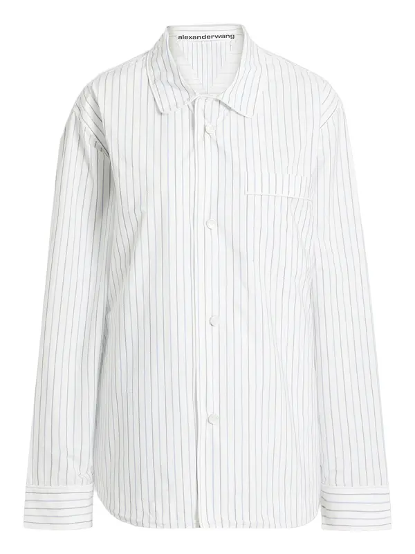 Alexander Wang Striped Poplin Shirt - White
