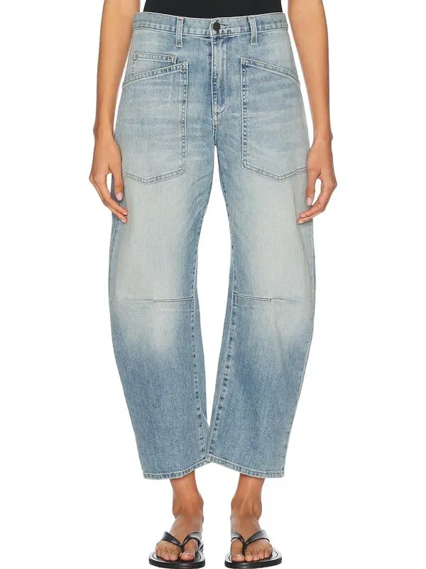 NILI LOTAN Shon Curved Leg Denim - Summer Wash