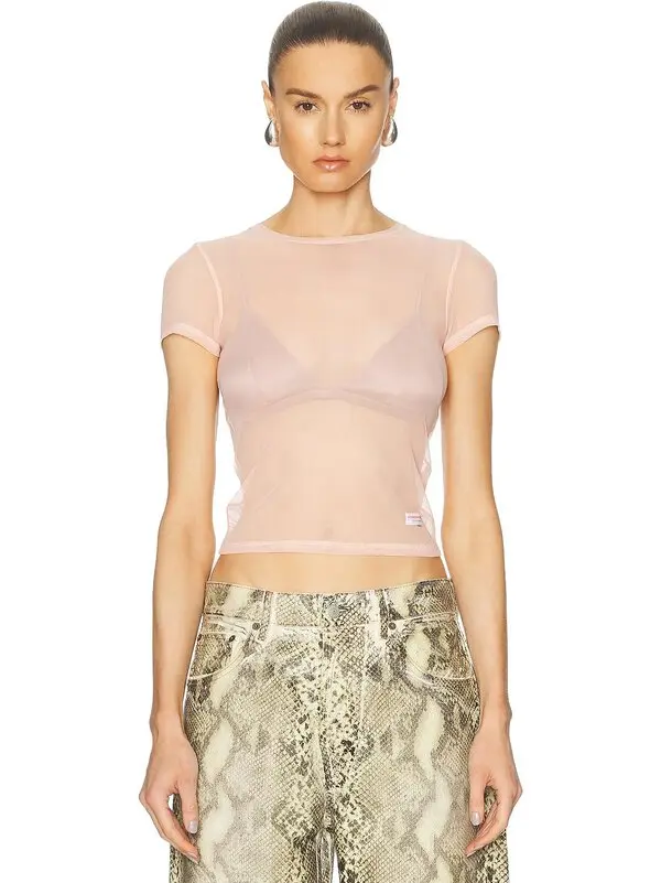 Alexander Wang Short Sleeve Tee - Peach Skin