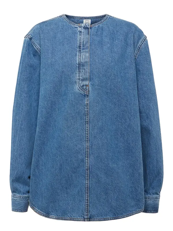 TOTEME Denim Button-down Overshirt - Blue