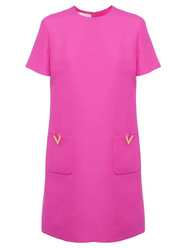 Valentino Garavani Vgold Crepe Couture Minidress - Pink