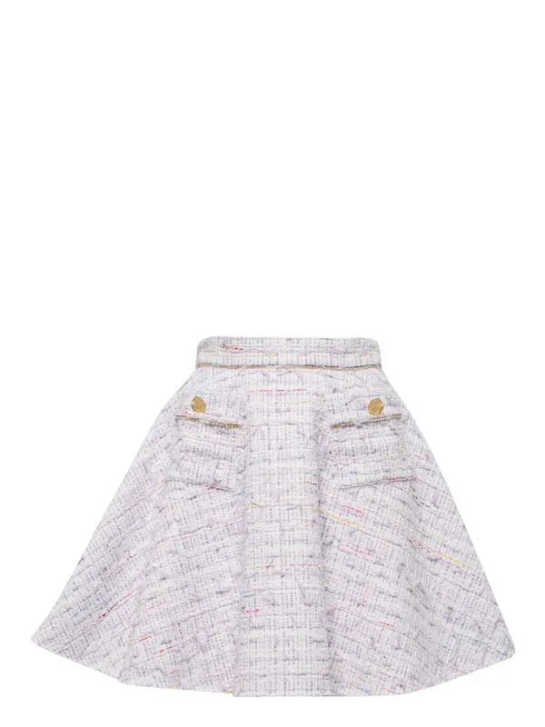 Nina Ricci High-rise Cotton-blend Tweed Miniskirt - Purple