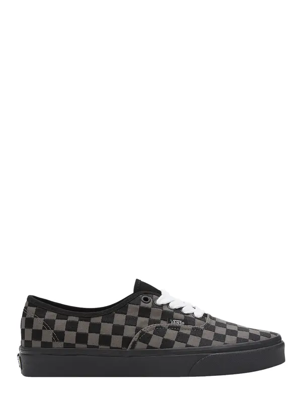 VANS Authentic Embroidered Checkerboard Sneakers - Black